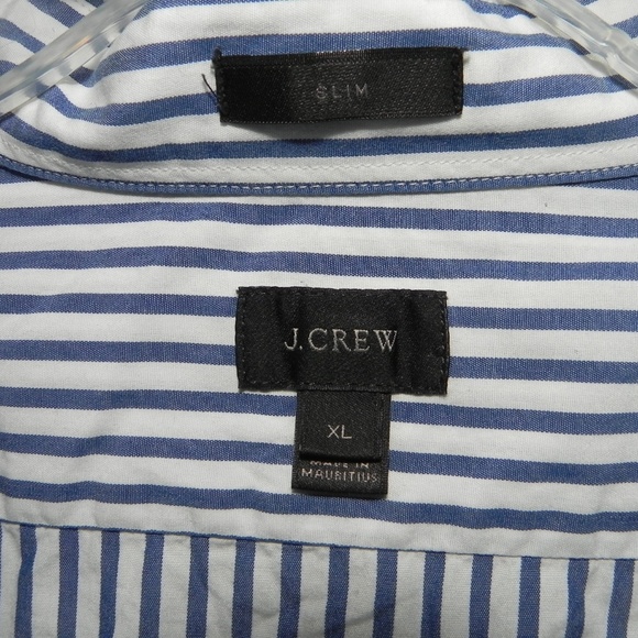J. Crew | Shirts | Jcrew Mens Button Up Blue And White Xl Slim | Poshmark